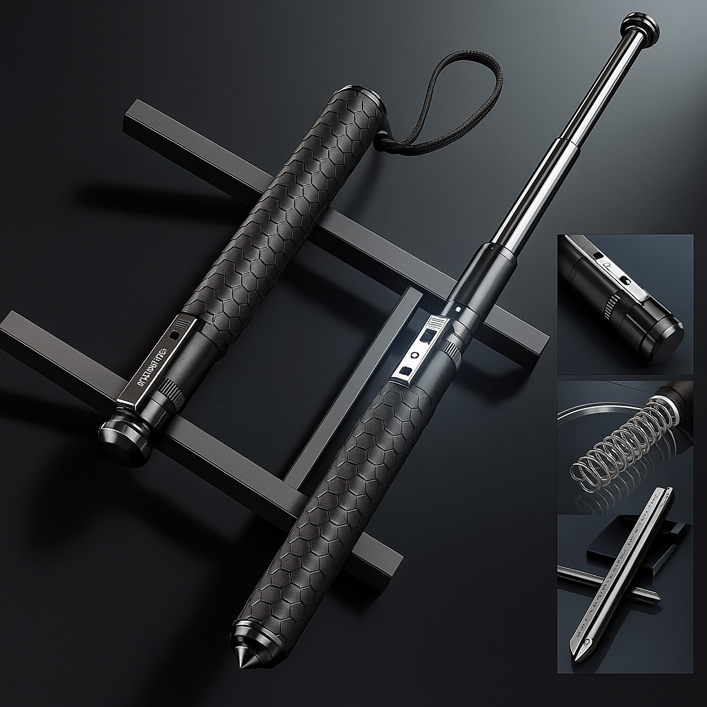 Sentinel Trek Self Defense Walking Stick with Automatic Deploy and Sta