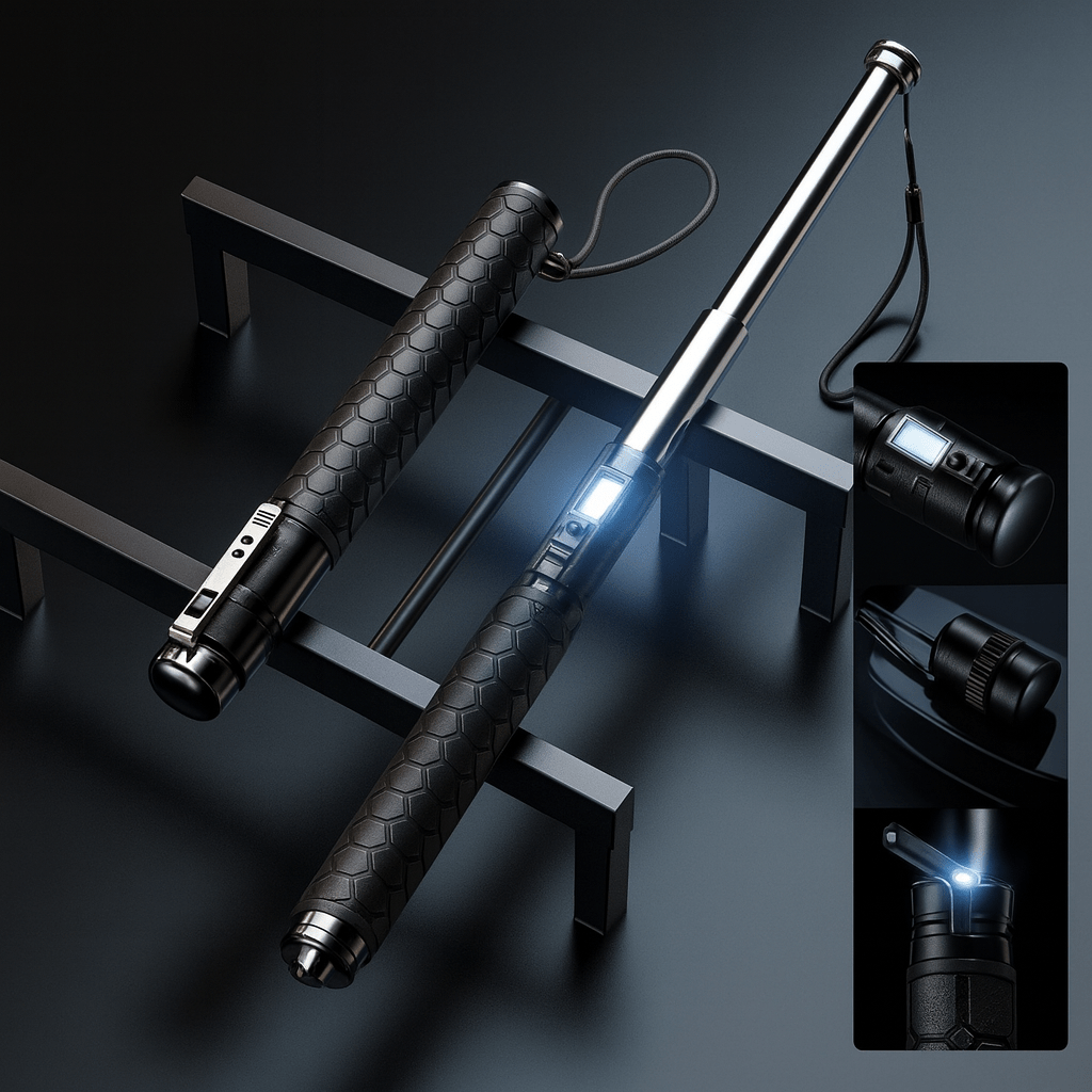 Sentinel Trek Self Defense Walking Stick with Automatic Deploy and Sta